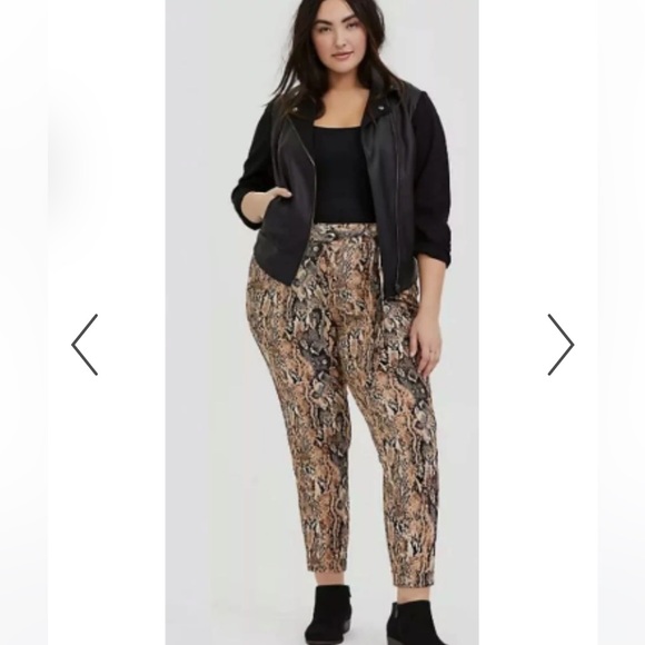 torrid | Pants & Jumpsuits | Torrid Snake Print Tapered Stretch Pant ...